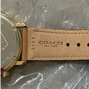 Coach | Accessories | Coach Mens Harrison Camel Leather Strap Watch ...